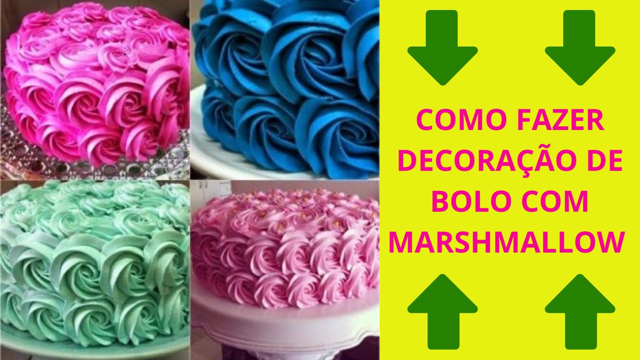 COMO FAZER DECORAÇÃO DE BOLO COM MARSHMALLOW – CONFEITANDO SEM CHANTILLY